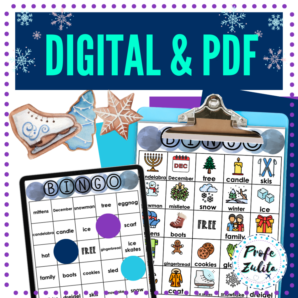 Winter BINGO Game Activity - ESL / Elementary | Made By Teachers