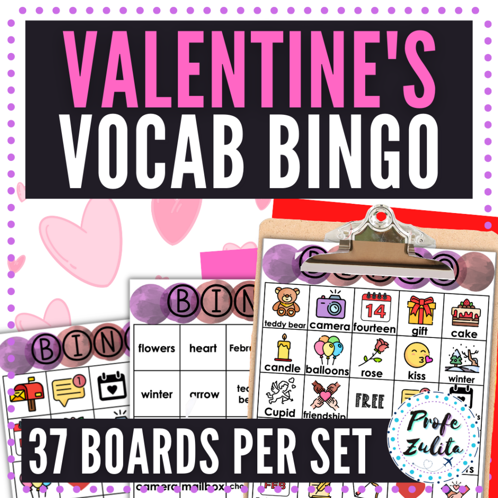 Valentine's BINGO Game Activity - ESL / Elementary | Made By Teachers