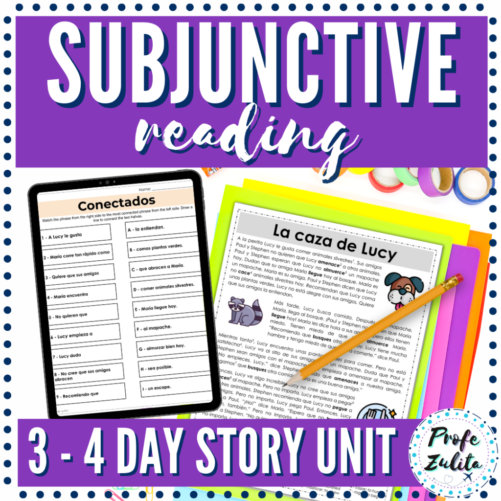 Spanish Present Irregular CAR GAR ZAR Subjunctive Reading & Activities ...