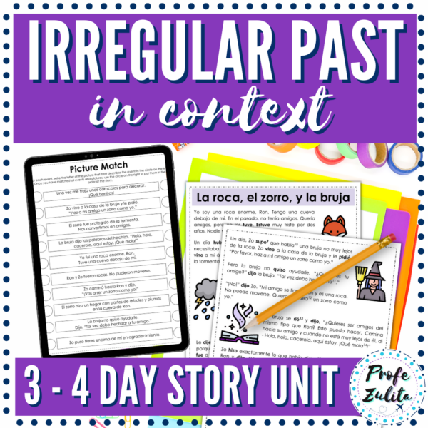 Irregular Preterite Spanish Verbs Reading & Activities with Sweet 16 ...