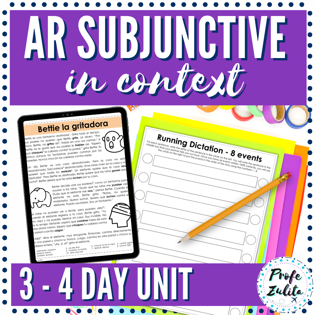 Spanish Story: El Guiño | AR & IR Verb Practice - Made By Teachers