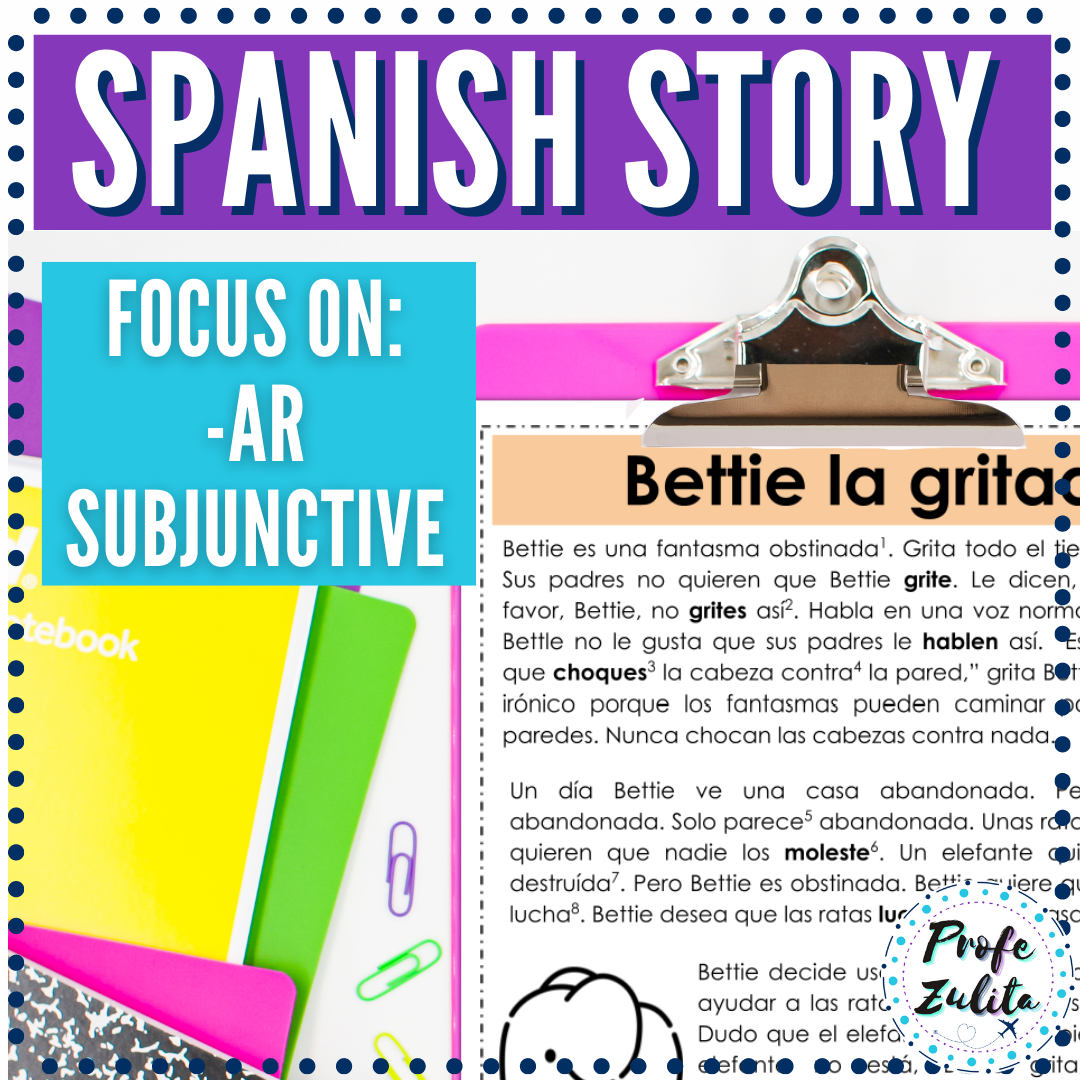 Spanish Present AR Subjunctive (subjuntivo) Reading & Activities ...