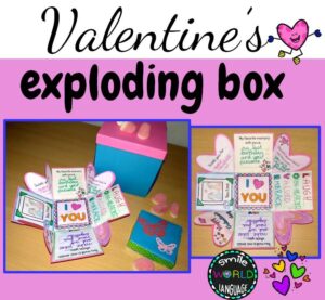 St Valentine's day Exploding Box craft card fun present | Made By Teachers