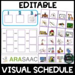 FREE Visual Schedule Agenda visual First Then Board Editable Autism ASD ...