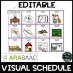 FREE Visual Schedule Agenda visual First Then Board Editable Autism ASD ...
