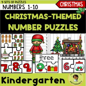 CHRISTMAS-THEMED MATH PUZZLES | NUMBERS 1-10 | NUMBER SENSE | MATH ...