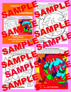 Halloween Color by Code: Multiply Mixed Number Fractions | Made By Teachers