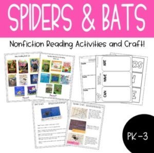 Bats & Spiders: Nonfiction Reading Activities and Craft BUNDLE | Made ...