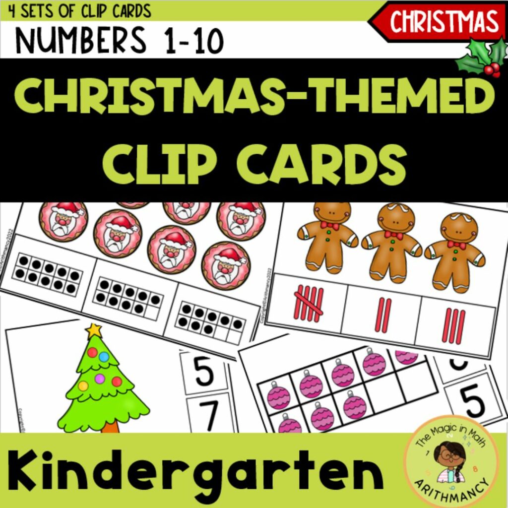 CHRISTMAS COUNTING CLIP CARDS | 1-10 | MATH CENTER ACTIVITIES | NUMBER ...