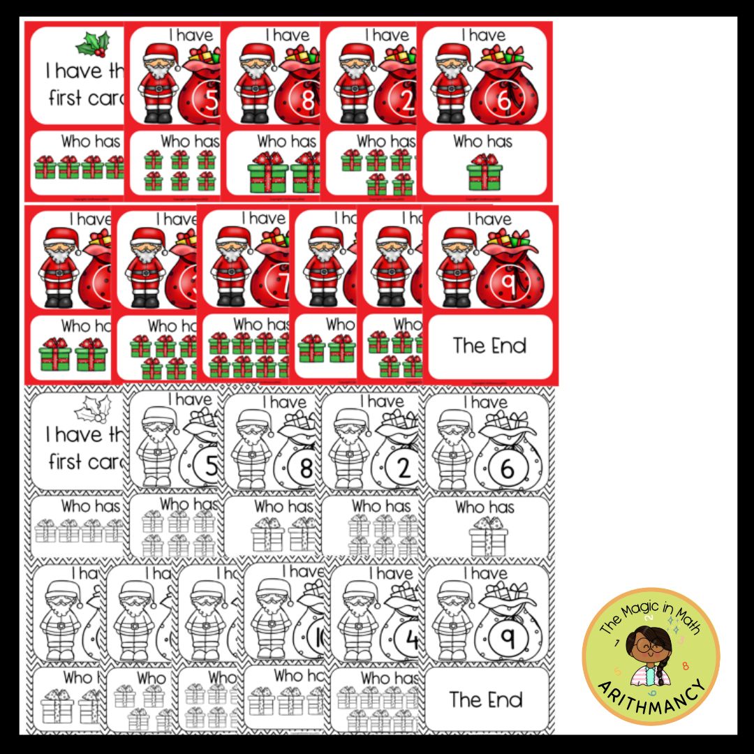 CHRISTMAS MATH ACTIVITIES | I HAVE WHO HAS GAME | MATH CENTERS ...