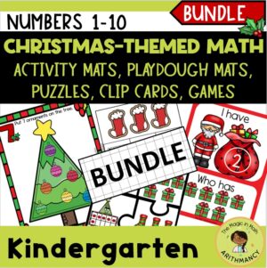 CHRISTMAS-THEMED MATH BUNDLE NUMBERS 1-10 KINDERGARTEN MATH CENTER ...