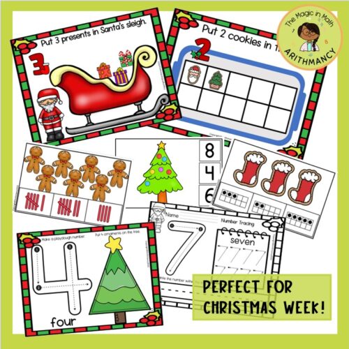 CHRISTMAS-THEMED MATH BUNDLE NUMBERS 1-10 KINDERGARTEN MATH CENTER ...
