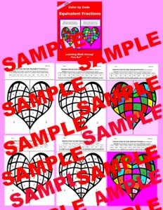 Valentine Color by Code: Equivalent Fractions - Made By Teachers