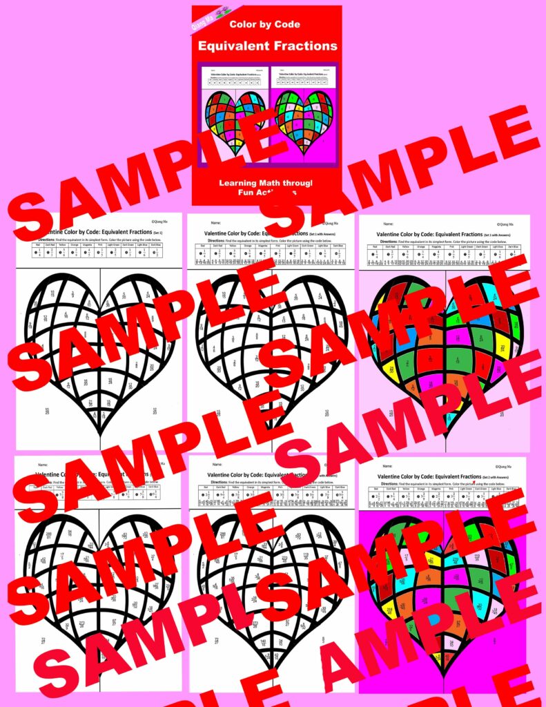 Valentine Color by Code: Equivalent Fractions | Made By Teachers
