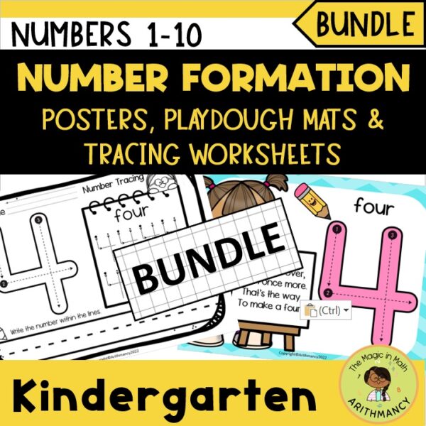 PRINTABLE TRACING NUMBERS 1-10 AND NUMBER FORMATION BUNDLE FOR ...
