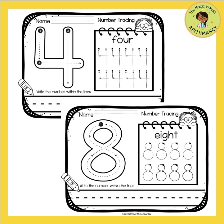 PRINTABLE TRACING NUMBERS 1-10 AND NUMBER FORMATION BUNDLE FOR ...