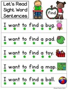 Kinder Sight Word Sentences - Made By Teachers
