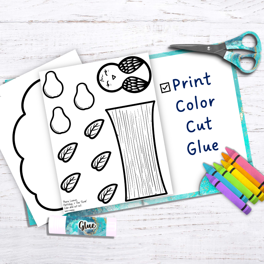 Partridge in a Pear Tree Craft | 12 Days of Christmas Craft | Made By ...