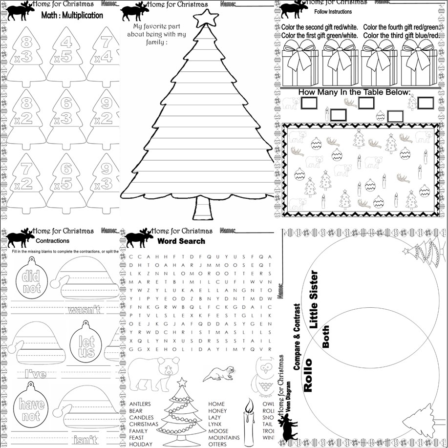 Home for Christmas Jan Brett Reading Comprehension Book Study Companion ...