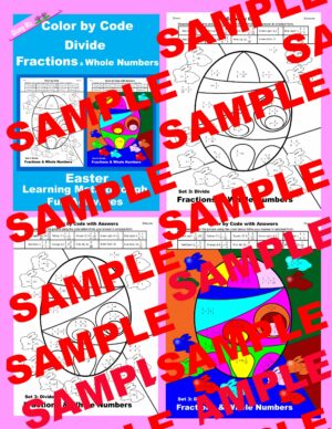 Easter Color by Code: Divide Fractions and Whole Numbers | Made By Teachers