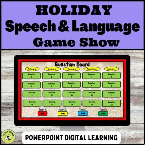 Winter Holidays Speech and Language Game Show | Made By Teachers