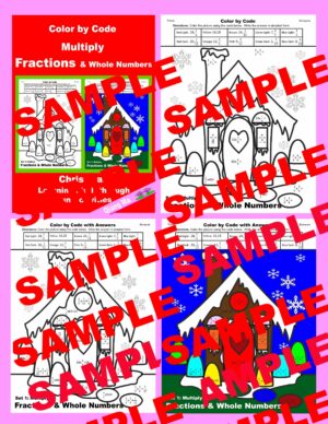 Christmas Color by Code: Multiply Fractions and Whole Numbers | Made By ...
