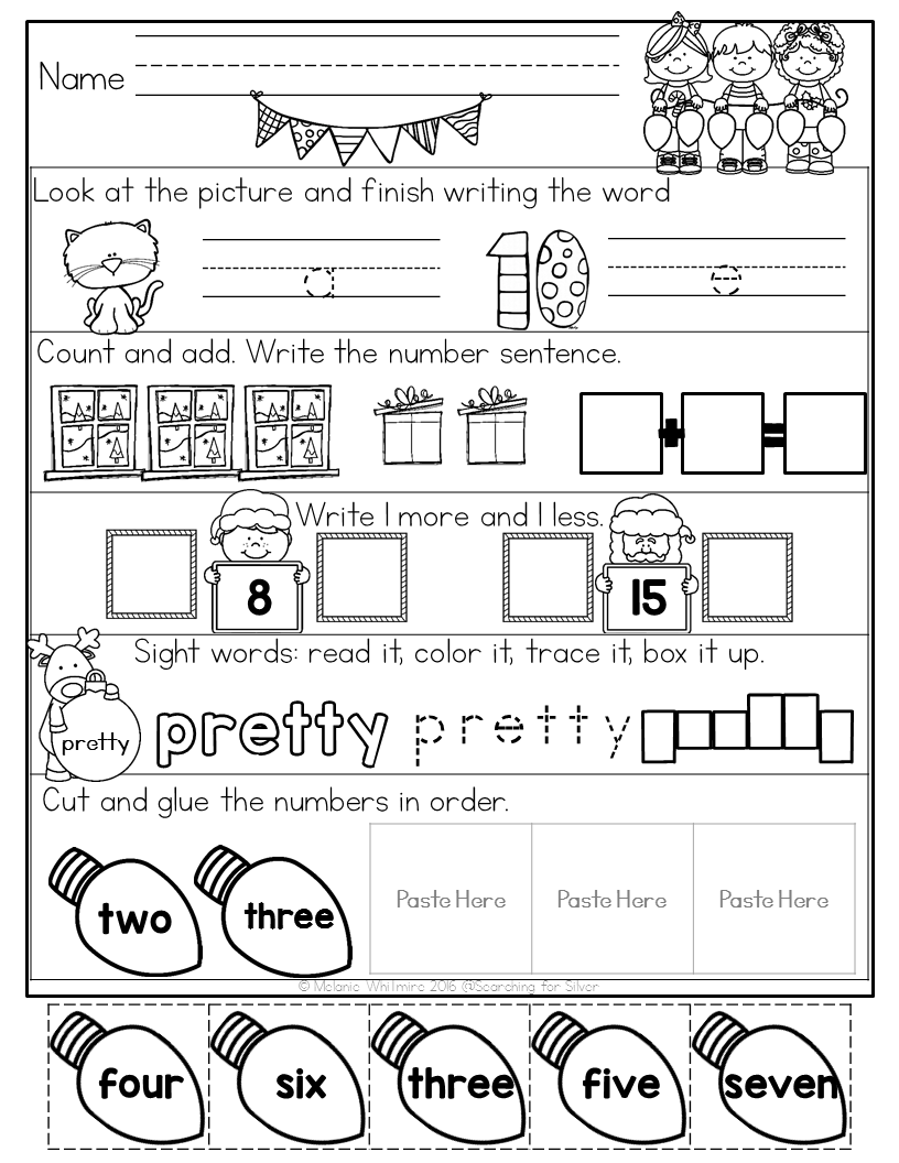 December Morning Work {Kindergarten} | Made By Teachers