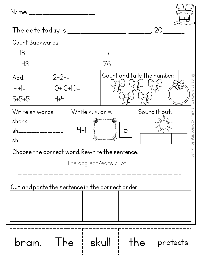 December Morning Work {First Grade} | Made By Teachers