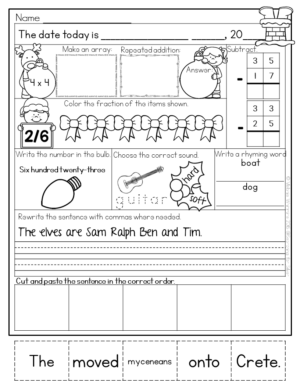 December Morning Work {Second Grade} - Made By Teachers