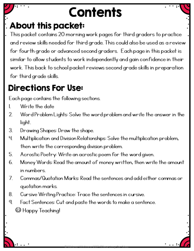 December Morning Work {Third Grade} | Made By Teachers