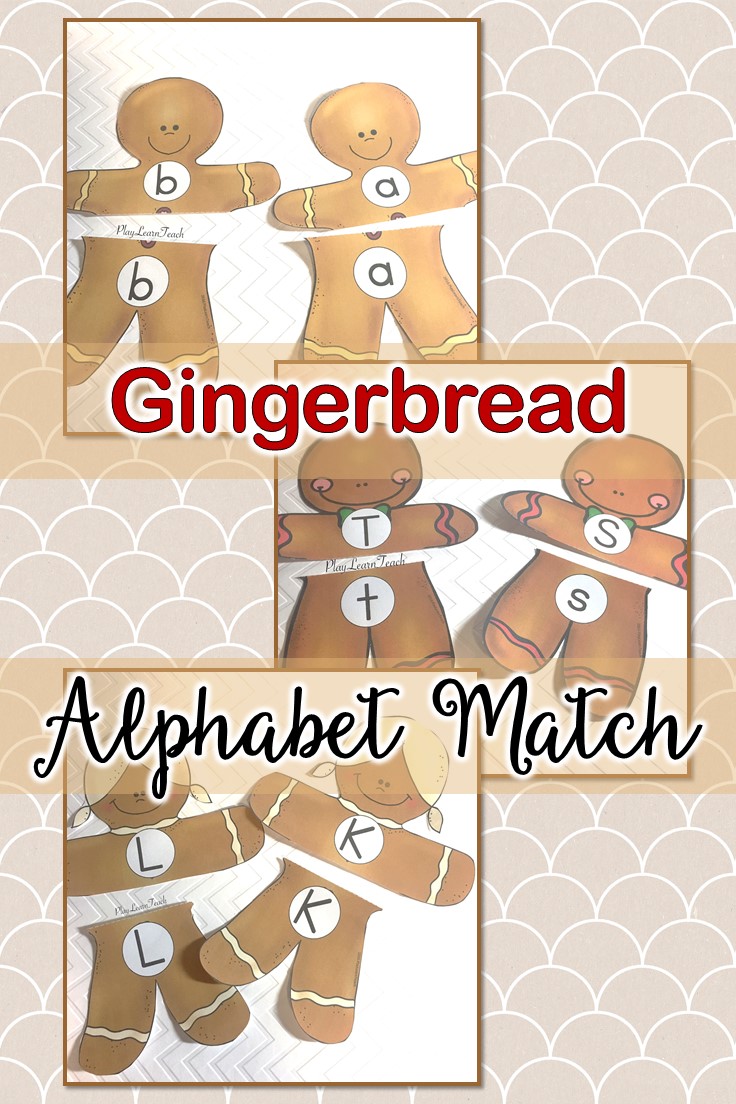 Gingerbread Alphabet Uppercase and Lowercase Puzzle Match | Made By ...