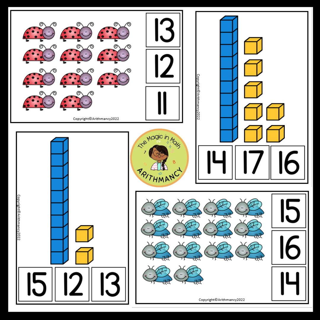 COUNTING CLIP CARDS | NUMBERS 1-20 | MATH CENTER | PLACE VALUE | NUMBER ...