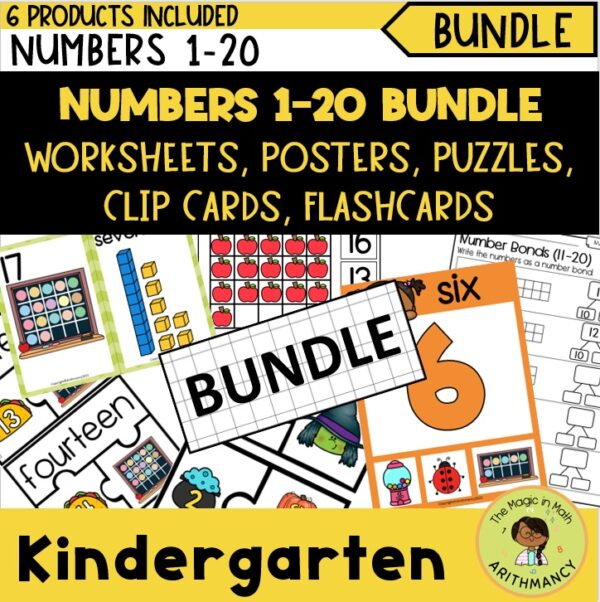 NO PREP READY TO PRINT NUMBERS 1-20 COUNTING NUMBER SENSE BUNDLE | Made ...