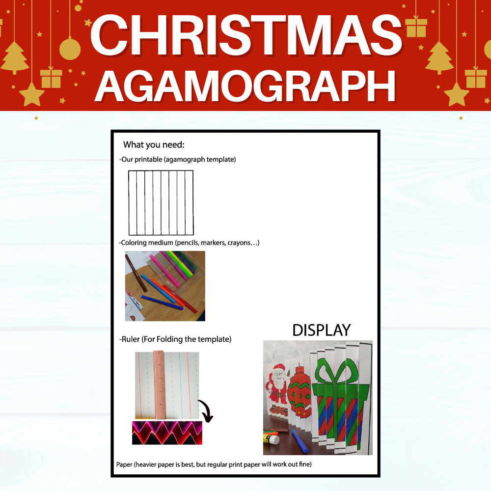 Christmas Agamograph Printable Paper Craft ,Happy New Year 2023 ...