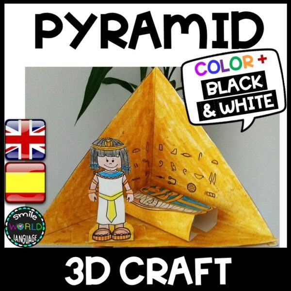 3D pyramid Egyptian craft Egypt inside Pirámide manualidad Egipto ...