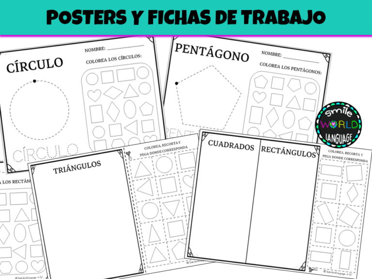 Figuras Planas Fichas Infantil 2d Shapes Booklet Work Spanish Español ...