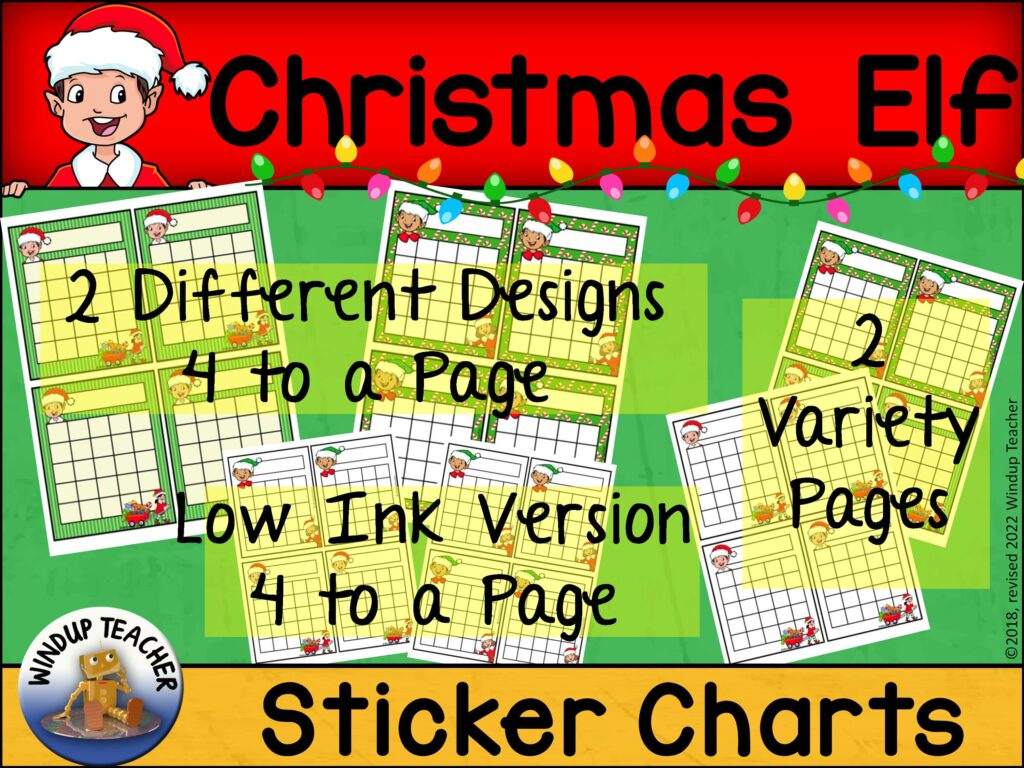 Elf Sticker Charts - Made By Teachers