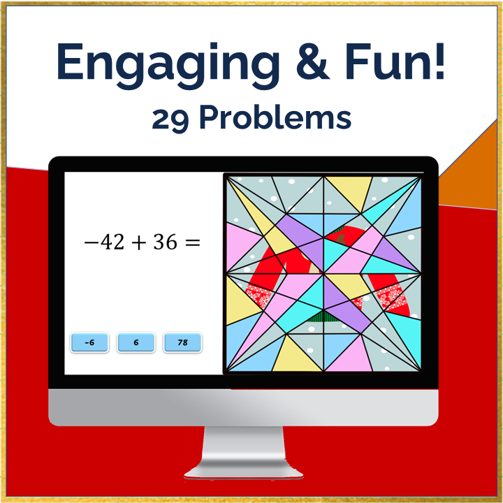Adding and Subtracting Integers | Mystery Picture Math Christmas ...
