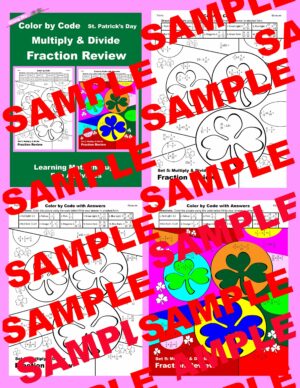 St. Patrick's Day Color by Code: Multiple and Divide Fraction Review ...