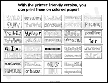Bulletin Board for Motivation and Encouragement or Character Traits ...