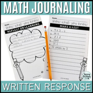 Math Journal Writing Response | Printable & Digital | Google | Made By ...