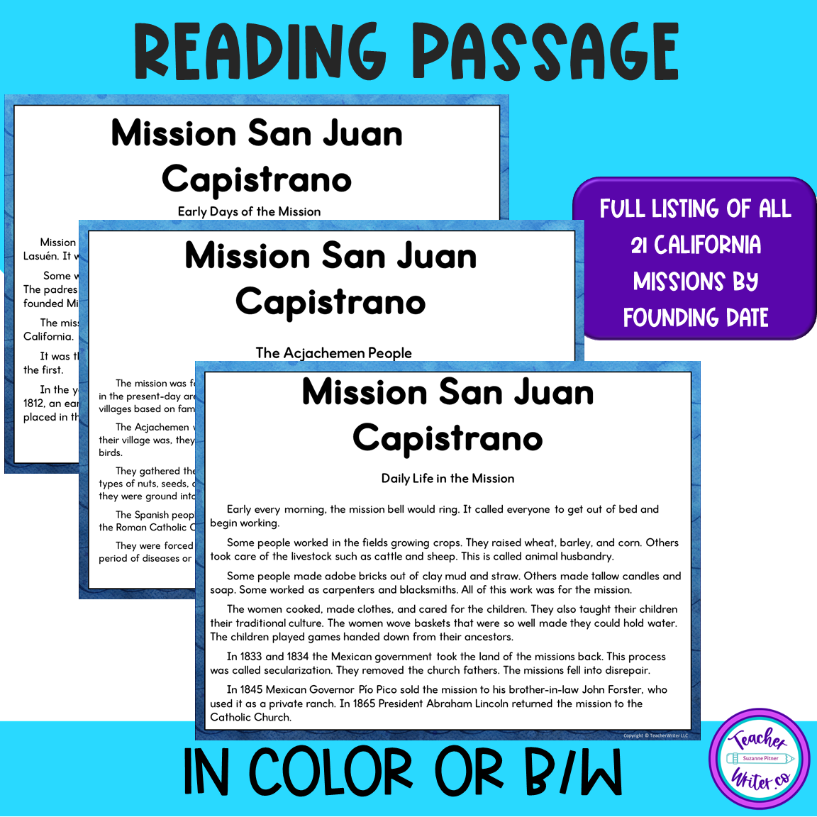 California Mission Report San Juan Capistrano | Made By Teachers