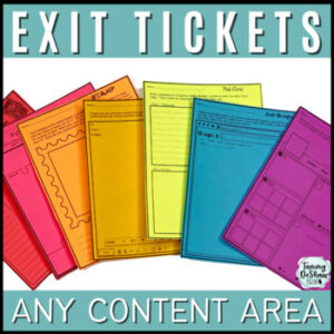 Exit Tickets for Any Content Area Exit Slips Ticket Out the Door | Made ...