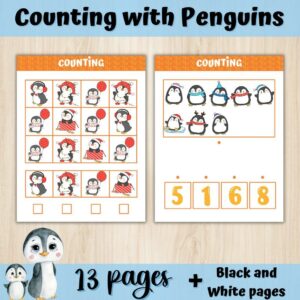 Counting penguins | Winter math centers | Made By Teachers