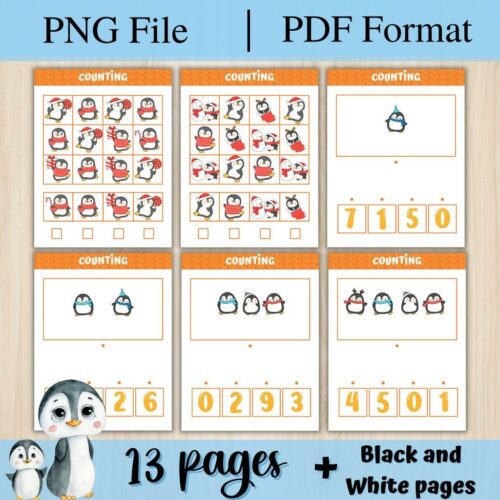 Counting penguins | Winter math centers - Made By Teachers