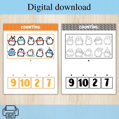 Counting penguins | Winter math centers | Made By Teachers