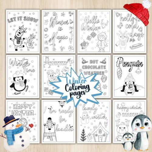 Winter Coloring Pages | Winter Coloring Sheets | December Activities ...
