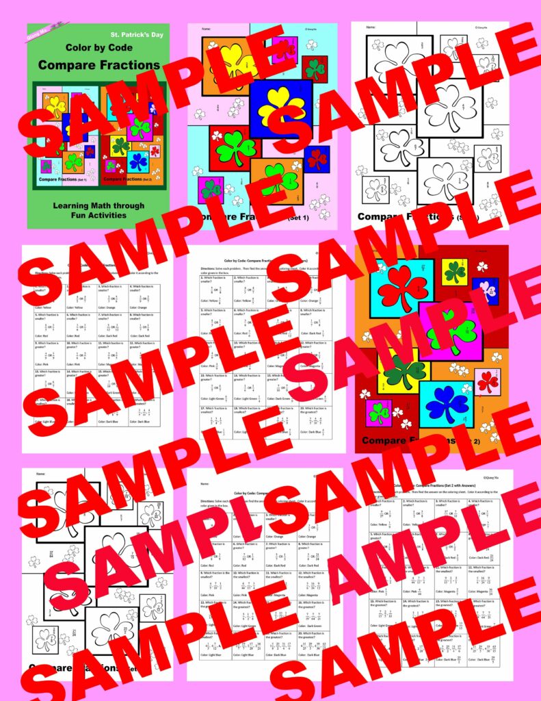 St. Patrick's Day Color by Code: Compare Fractions | Made By Teachers