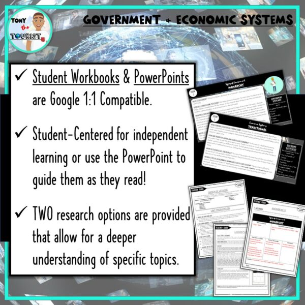 Types of Government & Economic Systems Unit: Reading Passages, Flip ...