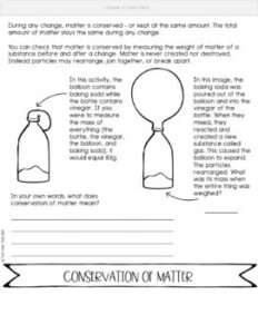Investigating Matter Properties of Matter Changes in Matter Flip Book ...